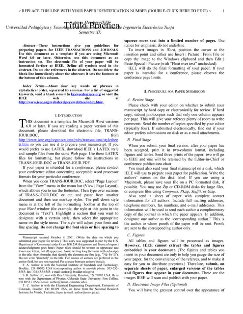 Ieee format template1 | DOCX | Desktop Publishing | Computer Software ...