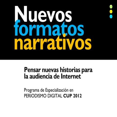 Formatos narrativos en la web | PDF