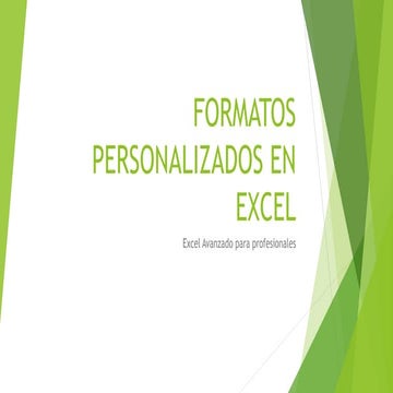Formatos en excel | PPTX