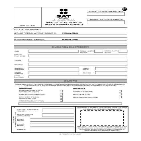 Formato solicitud firma electrónica | PDF