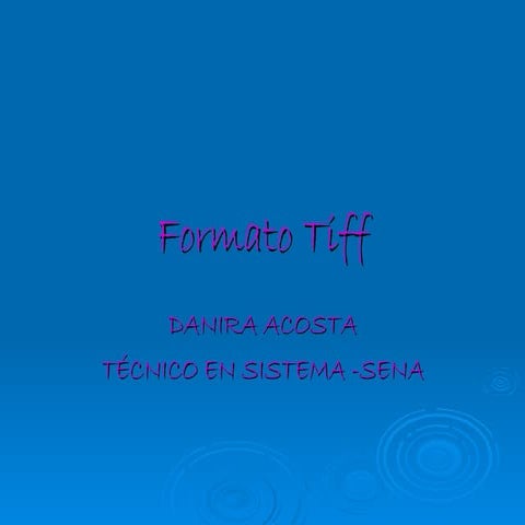 Formato de archivos tiff | PDF