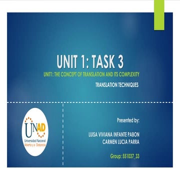 Translation Techniques - UNAD | PPT