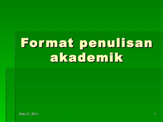 Panduan Penulisan Akademik (Institut Pendidikan Guru) | DOC