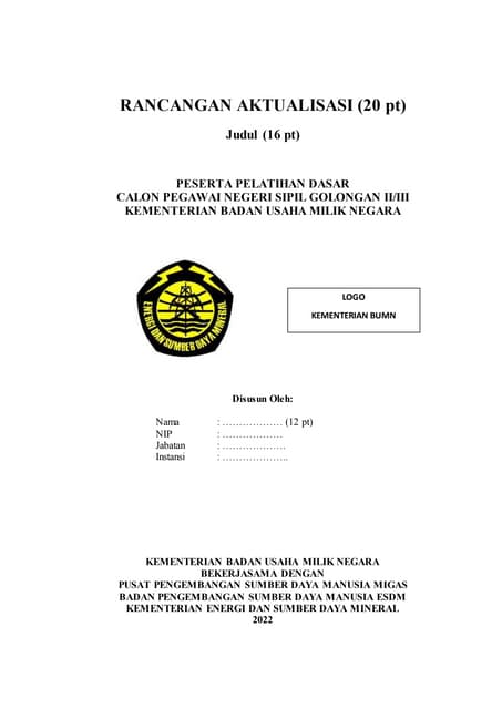 Contoh Kerangka Acuan Kerja (KAK) pengadaan barang jasa pemerintah | PDF