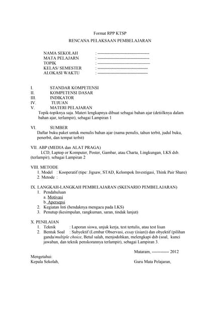 Format penelaahan soal bentuk pilihan ganda | PPT