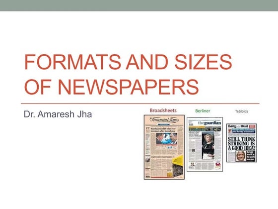 Newspaper: Layout and Features of Front Page | PPTX | Technology ...