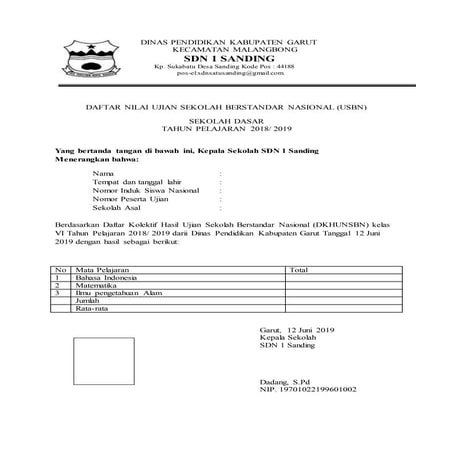 Format skhun sementara | DOCX