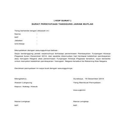 Format sptjm tukin | DOC