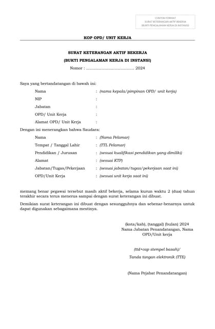 4. Surat Keterangan Aktif Bekerja (Formasi Khusus) PPPK 2023.docx