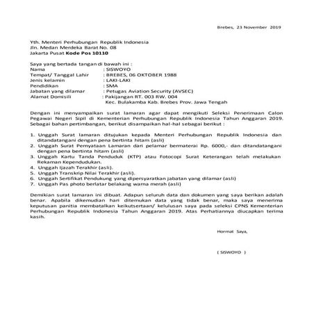 Format surat lamaran_2019 | DOCX