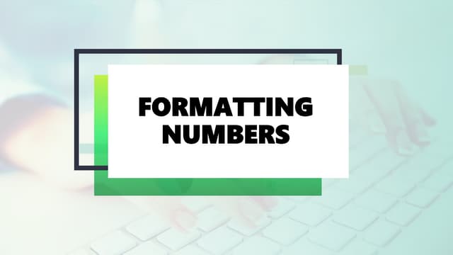 Formatting Numbers Grade IV.pptx Formatting Numbers Grade IV.pptx