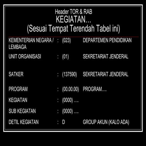 Format tor 20101 | PPT