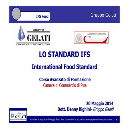 LO STANDARD IFS International Food Standard | PDF