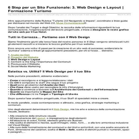 6 Step per un Sito Funzionale: 3. Web Design e Layout | PDF