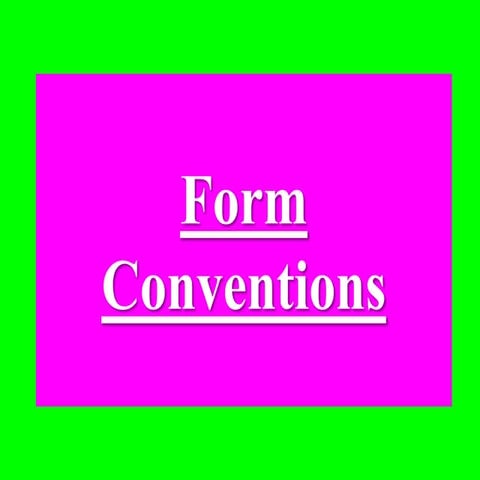 Form conventions | PPTX