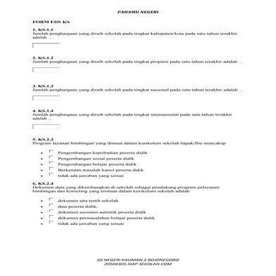 Form eds kepala sekolah | PDF