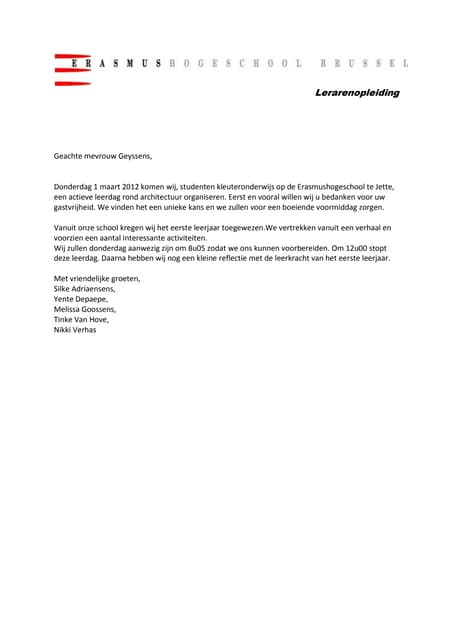 Formele brief | DOCX
