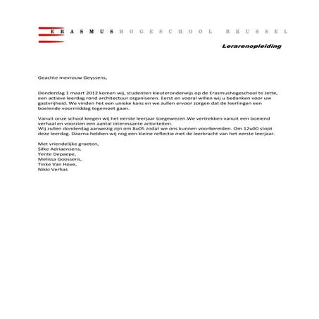 Formele brief | DOCX