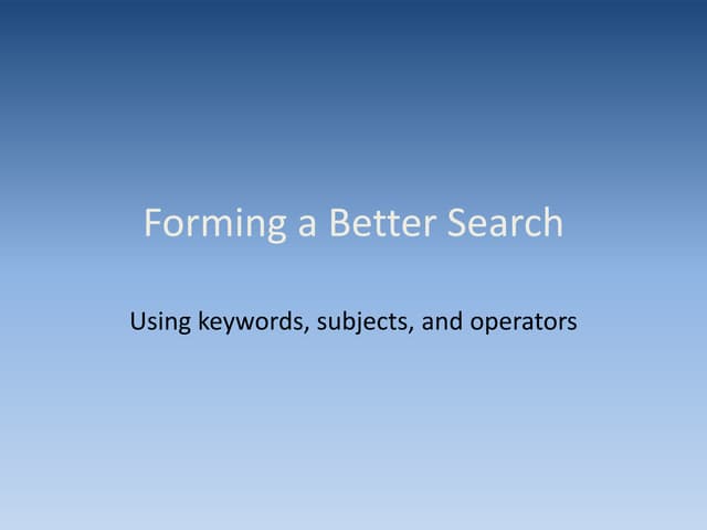 Boolean operators | PPTX