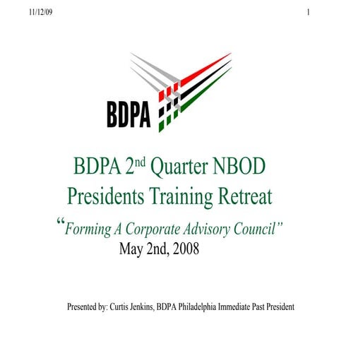 Forming a BDPA Corporate Advisory Council (CAC) | PPT | Business and ...