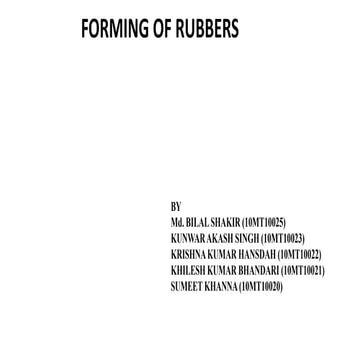 Forming of rubbers | PPTX