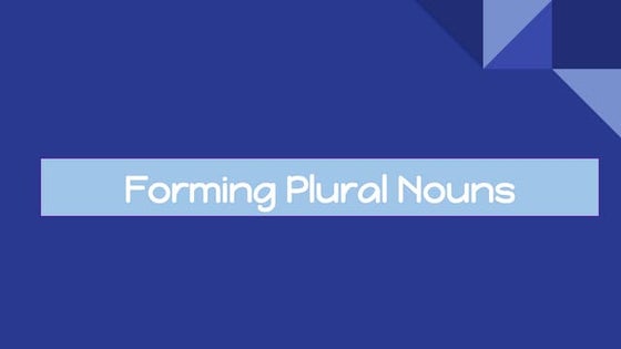 Singular plural | PPT