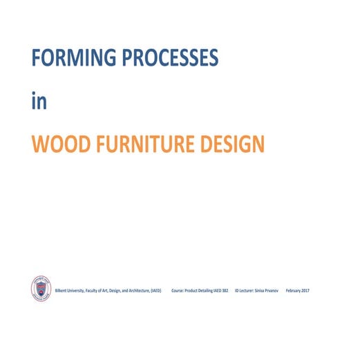 Forming processes in Furniture Design | PDF
