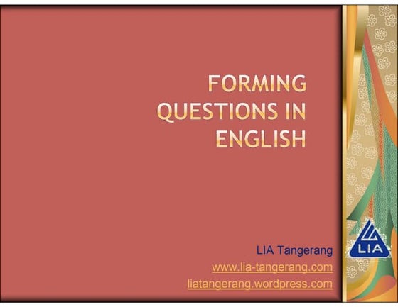 Asking Questions in English | PPTX