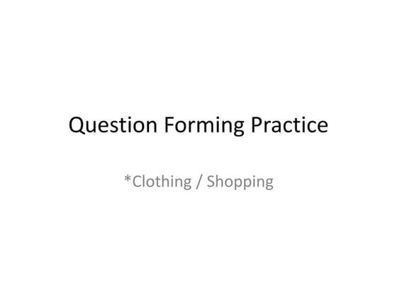 Beginning forming questions how | PDF