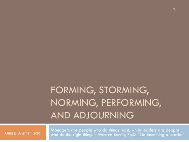 Stages of group formation | PPTX