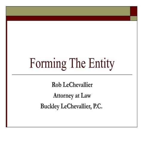 Forming The Entity | PPT