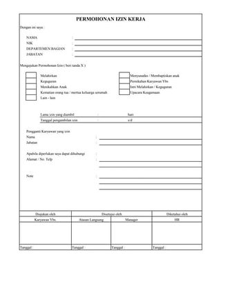 Formulir lamaran kerja | PDF