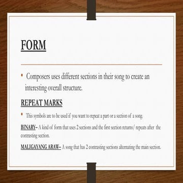 FORM music six. for reference only pptx | PPT