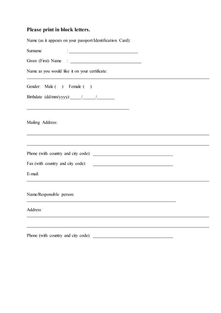 Player Information Sheet | DOCX