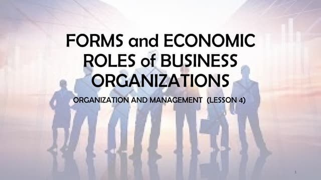 Forms of business organisations | PPTX