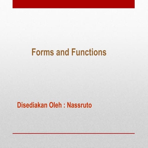 Forms and functions | PPT