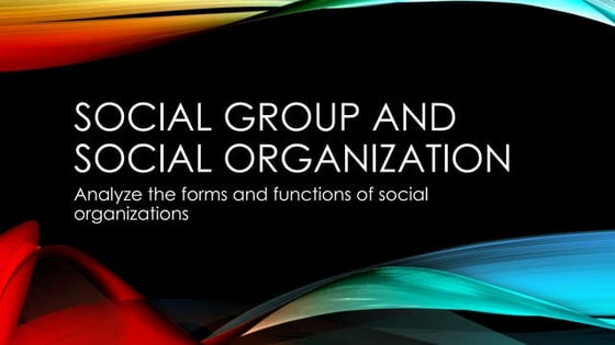 Chapter 5:HOW SOCIETY IS ORGANIZED | PPTX