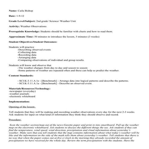 Forms ele lessonplan_postlessonreflection(1) | PDF