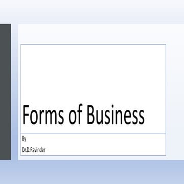Forms of business | PPT