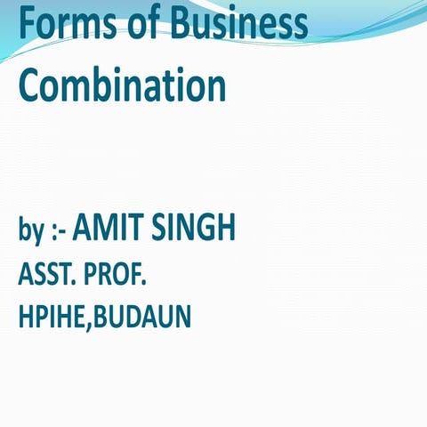 Forms of business combination | PPTX