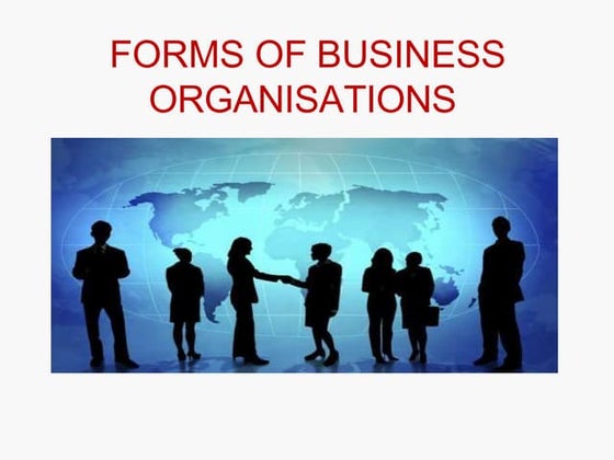 Forms of Business Organization - Unit 11 | PPT