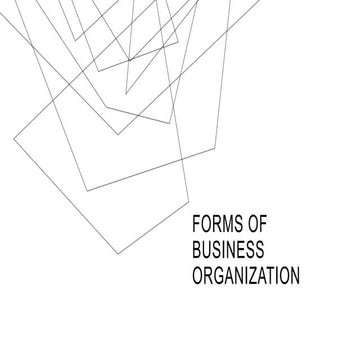 Forms of Business Organization | PPTX