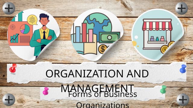 FORMS and ECONOMIC ROLES of BUSINESS ORGANIZATIONS | PPTX