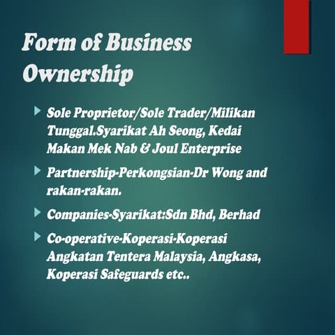 Forms of business ownership | PPT