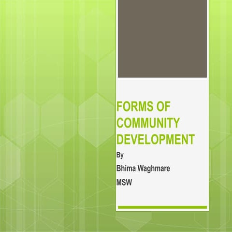 Forms of community development | PPTX