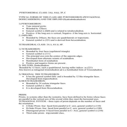 Forms of crystals. | DOC