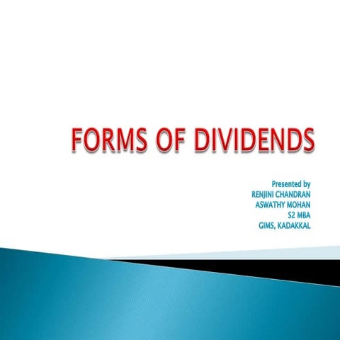Forms of dividend | PPTX