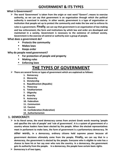 The 8 types of government[1] | PPT