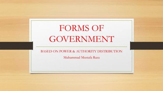 Forms of government | PPT