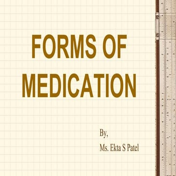 Forms of medication | PPTX